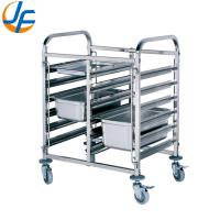 China Cheap 4 Wheels Removeable Stainless Steel Trolly for sale