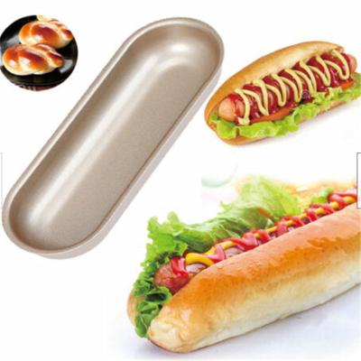 Китай Форма для булочек для хот-догов, форма для хот-догов, антипригарная форма для выпечки, овальная форма для торта продается