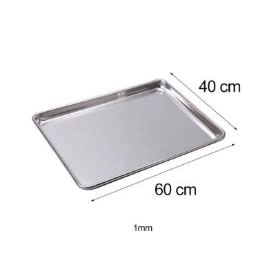 Cina Bakery Trays 400*600mm Baking Pan Aluminum Trays 40x60 Bakery Metal Sheet Pan 1mm Thickness Flat Oven Tray in vendita