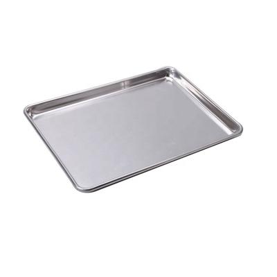 Cina 40*60 Cm European Baking Tray Rectangle Aluminum Baking Pan Iron-Wire In Roll-Rim Sheet Pan 0.9mm in vendita