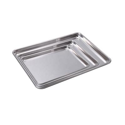 Cina 400x600 Mm Metal Sheet Pan Wire-In-The-Rim Tray 0.9mm Thickness Oven Baking Pan in vendita