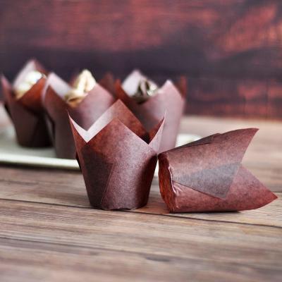 Cina Fodera del muffin del bigné di Tulip Paper Baking Cup Mold in vendita