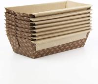 China Microwave Oven Paper Baking Loaf Pan Disposable Mold Rectangular for sale