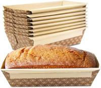China Microwave Oven Paper Baking Loaf Pan Disposable Mold Rectangular for sale