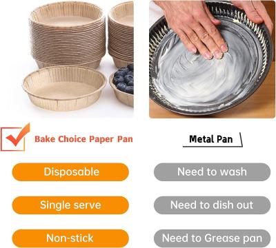 Cina Pasta di cellulosa acida della torta della muffa di Mini Baking Paper Pie Pan in vendita