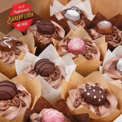 Cina Fodere di Tulip Baking Paper Cup Cupcake della fodera del muffin 7,7 x 3,5 x 3,3 pollici in vendita