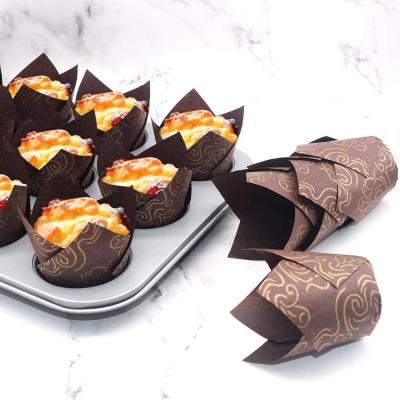 Cina Involucro del bigné della fodera del muffin delle tazze di Tulip Paper Cupcake Liners Baking in vendita