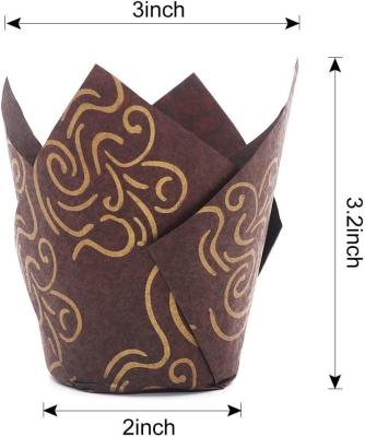 Cina Involucro del bigné della fodera del muffin delle tazze di Tulip Paper Cupcake Liners Baking in vendita