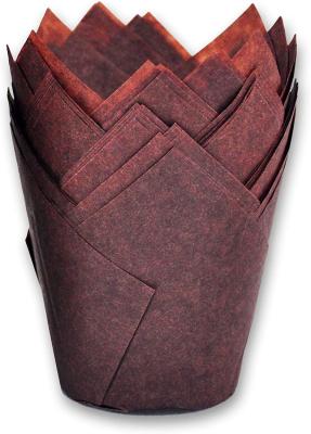 Cina L'involucro regolare Brown della fodera 60mm di Tulip Paper Baking Cups Muffin secca in vendita