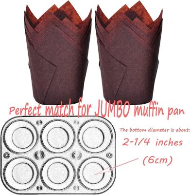 Cina L'involucro regolare Brown della fodera 60mm di Tulip Paper Baking Cups Muffin secca in vendita