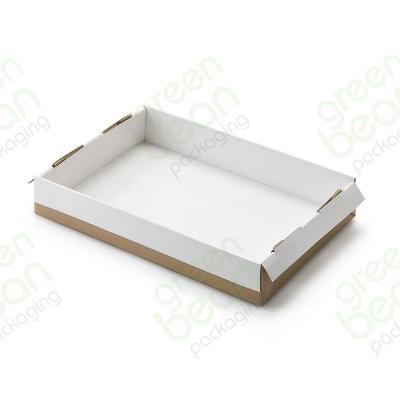 Cina Contenitore bollente di carta ondulato di torta del forno di Kraft della scatola da pasticceria di Kraft in vendita