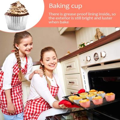 Cina Fodera bollente di carta del muffin del bigné della tazza del di alluminio in vendita