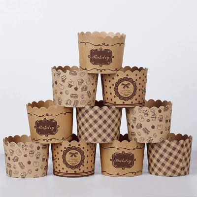 Cina Fodere bollenti del muffin del bigné di Rk Bakeware della tazza del dolce enorme di carta kraft in vendita