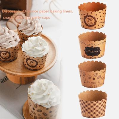 Cina Fodere bollenti del muffin del bigné di Rk Bakeware della tazza del dolce enorme di carta kraft in vendita
