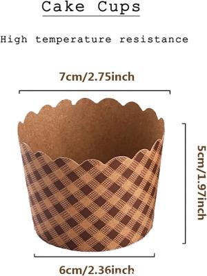 Cina Fodere bollenti del muffin del bigné di Rk Bakeware della tazza del dolce enorme di carta kraft in vendita