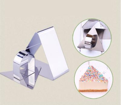 Cina Muffa di Bakeware del dolce dei biscotti del taglio della muffa dell'anello del triangolo dell'acciaio inossidabile dell'anello del dolce della mousse in vendita