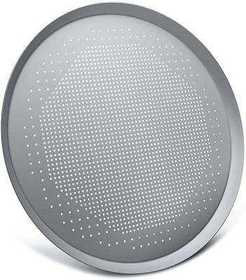 Cina RK Bakeware China-Hard Coat Anodized Perforated Thin Crust Pizza Pan for Pizza hut in vendita