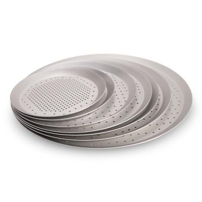 Cina RK Bakeware China-Hard Coat Anodized Perforated Thin Crust Pizza Pan for Pizza hut in vendita
