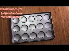 RK BAKEWARE 15 Cavity Hamburger Bun/ Cookie Pan-17 3/4