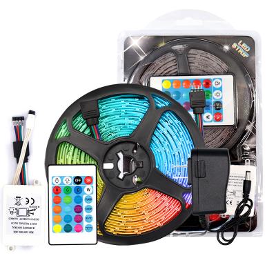 China Warm verkaufen Smd3528 2835 300leds Rgb 5m Set Ip65 Farbfernbedienung Led Streifenlicht Set für Party zu verkaufen