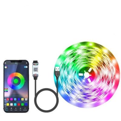China 5V RGB SMD 5050 LED Strip Light Set with 3 Keys Remote and 100lm/m Lamp Luminous Flux for sale