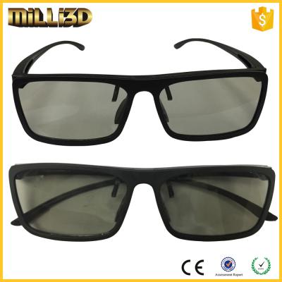 China Circular or linear Polarized Disposable Universal 3D Glasses Cinema black color for sale
