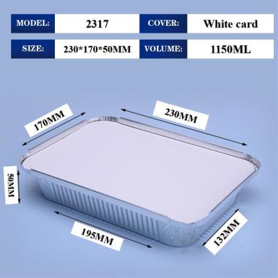 Κίνα 1150ML Αλουμινίου φύλλο κουτί μεσημεριανού γεύματος 230mm*170mm*50mm Υγιεινή Απαλλαγμένη από ρύπανση προς πώληση