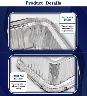 China Heat Resistant and Hygienic Aluminum Foil Food Containers for Convenient Food Storage for sale