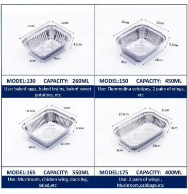 中国 食品グレードアルミホイルランチボックス、PET蓋付き 販売のため