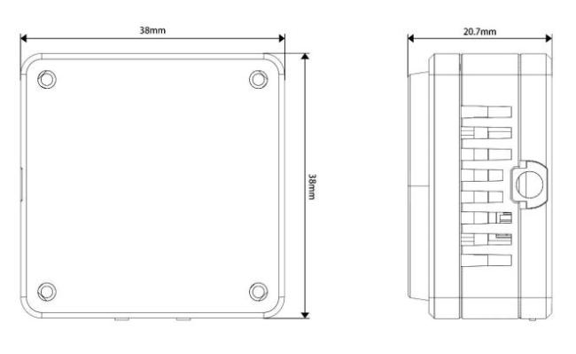 5W 1.2GHz Wireless FPV Video Transmitter dimensions