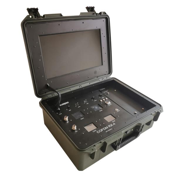 Quality 4 Channels COFDM Digital Video Receiver Uplink Downlink 17 inch LCD Display for sale
