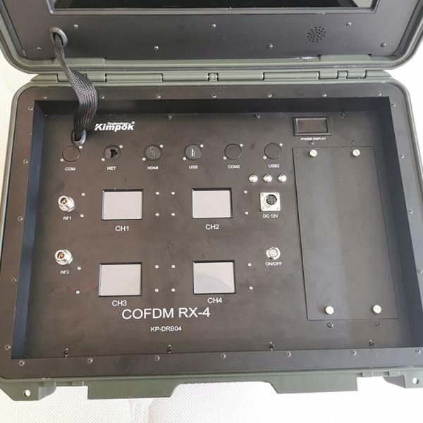 Quality 4 Channels COFDM Digital Video Receiver Uplink Downlink 17 inch LCD Display for sale