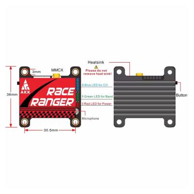 China AKK VTX 5.8G 1.6W Long Range Transmitter 5.8Ghz 1000mW 2000mW 3000mW FPV VTX 40CH for sale