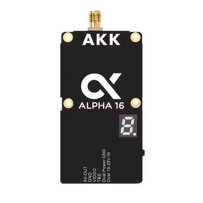 Cina AKK Alpha 16 VTX 4.9G 5.8G 25mW/1W/3W/5W/8W/16W 96CH Trasmettitore video Audio intelligente supportato in vendita