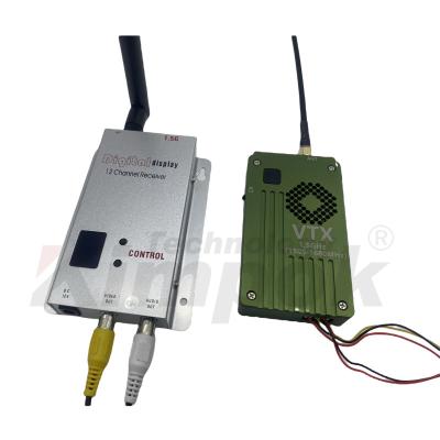 中国 1.5GHz 8W ビデオ送信機受信機 1.5G VRX RC FPV レーシングドローン用 高出力 VTX 販売のため