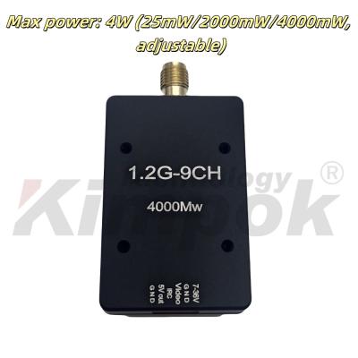 China 1.2G 4W  Wireless Video Transmitter 1.2Ghz VTX 16g Lightweight 9CH FPV Video Transmitter  for FPV Racing Drone for sale