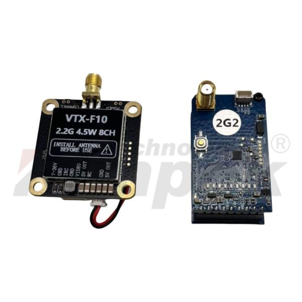 Quality 2.2 GHz Drone Simulation Transceiver Combo 4.5W Long Range Wireless Video System for sale