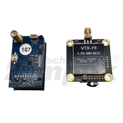 Cina Kit combo trasmettitore e ricevitore video drone 1.7G 6W ad alta potenza e bassa latenza per FPV in vendita