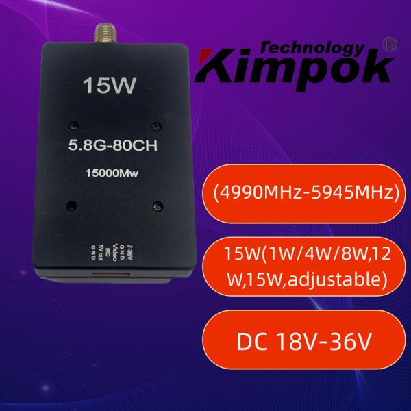 Quality 15W Power-Adjustable FPV VTX with DC 18V-36V Input Voltage and 80 Channels for Industrial Automation for sale