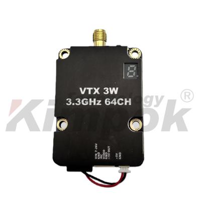 China 3.3GHz 3W 64CH Analog Video Transmitter with IRC Control for FPV and UAV Applications for sale