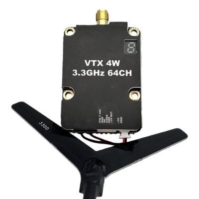 China 3.3GHz 64 CH Analog Image Transmission Module 4W High Power FPV Video Receiver for Long Range Drone Accessories for sale