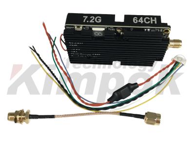 China Kimpok 7.2GHz 10W Output 64CH Switchable Video Transmitter FPV Module for Ultra Long Range UAV for sale