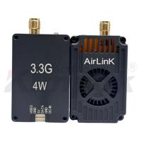 Quality 3.3Ghz 4W UAV Video Transmitter 3.3G 16CH FPV VTX for FPV RC Drone Long Raneg for sale