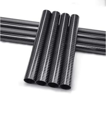 China 6mm-200mm 3K Tubo de fibra de carbono envuelto brillante para accesorios de drones for sale