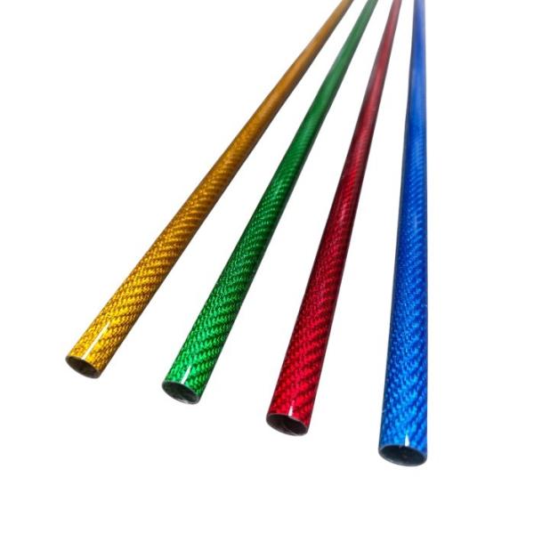 Quality High Intensity Colored Wrapped Carbon Fiber Tube 3K Twill for sale