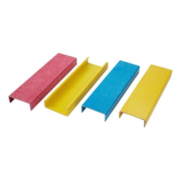 Quality Impact Resistance FRP Pultruded Profiles GRP C Shaped Construction Channel C Beam for sale