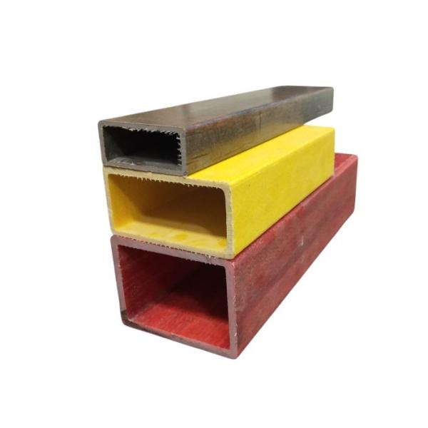 Quality Impact Resistance Pultruded Rectangle Shaped Tube Profiles For Equipment Frame for sale