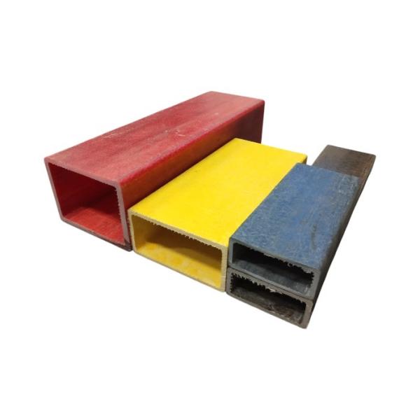 Quality Impact Resistance Pultruded Rectangle Shaped Tube Profiles For Equipment Frame for sale
