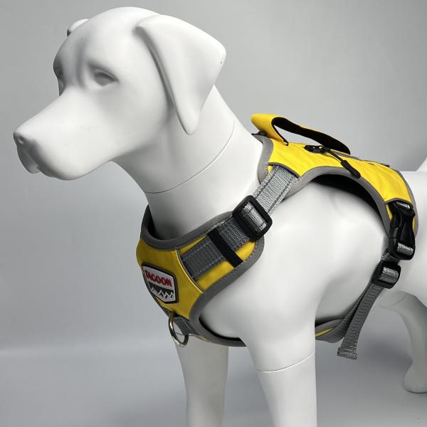 Quality Reflective Dog Harness Safety Visibility Enhanced for Night Walks Sturdy Buckles and Strong Stitching Ensuring Long Lasting for sale