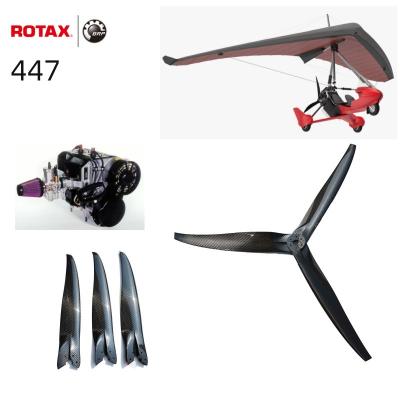 China Rotax 447  503   582 Carbon propeller custom for ultralight aircraft carbon fiber airplane propeller 150cm 160cm for sale
